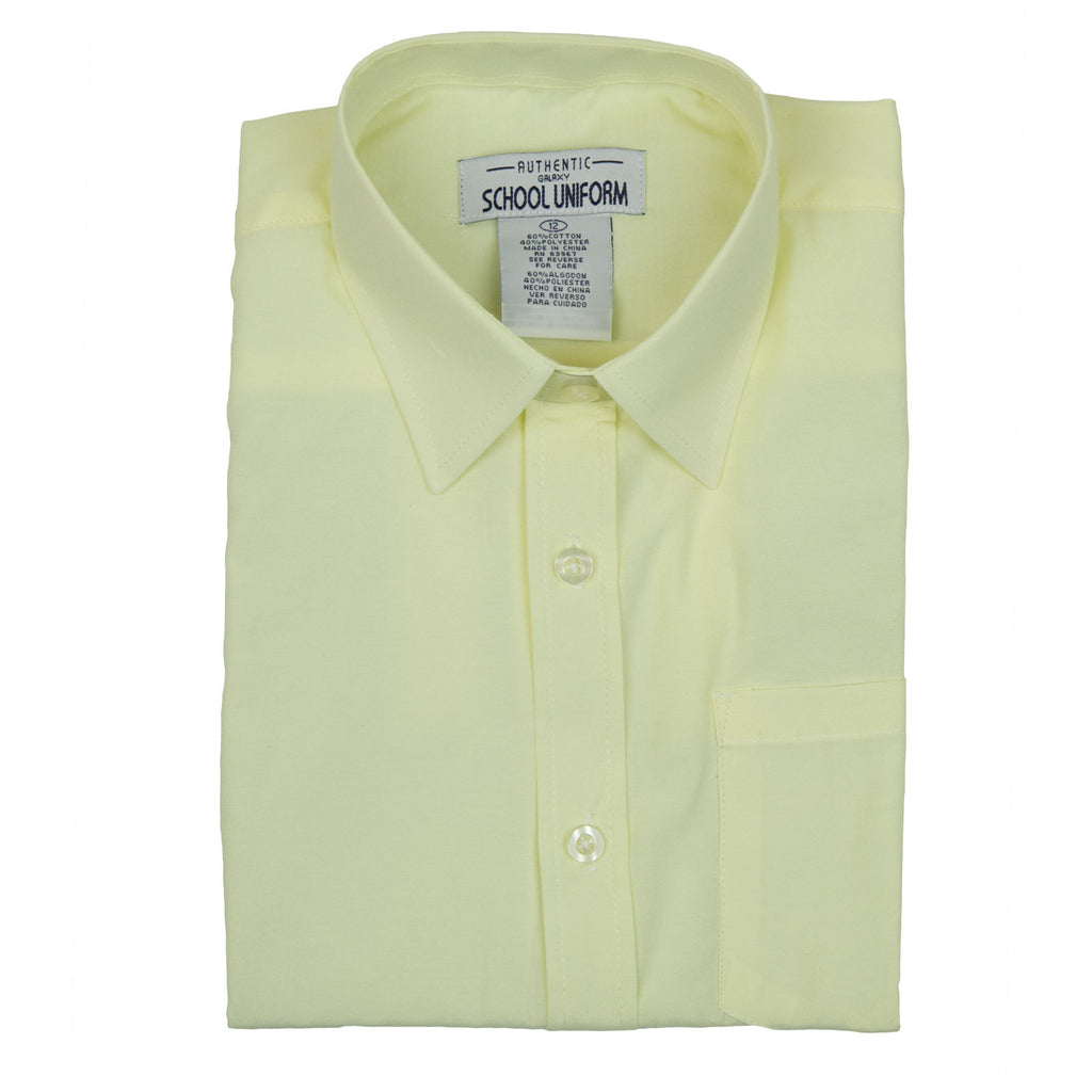 Authentic Galaxy Boys School Uniforms Short Sleeve Broadcloth Shirt Si ...